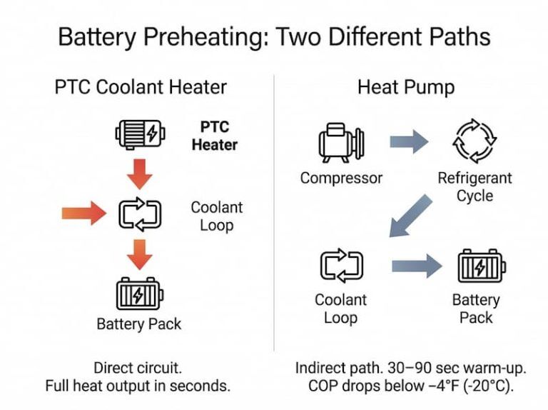 PTC Heater vs Heat Pump for EV Thermal Management